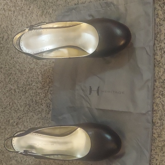 Halston Heritage | Shoes | Halston Heritage Black Slingback Pumps ...